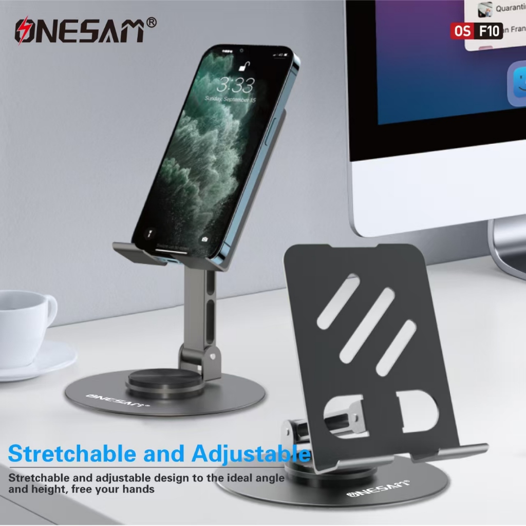 ONESAM OS-F10 Metal Folding Rotatable Desktop Phone Stand Universal 360 ...