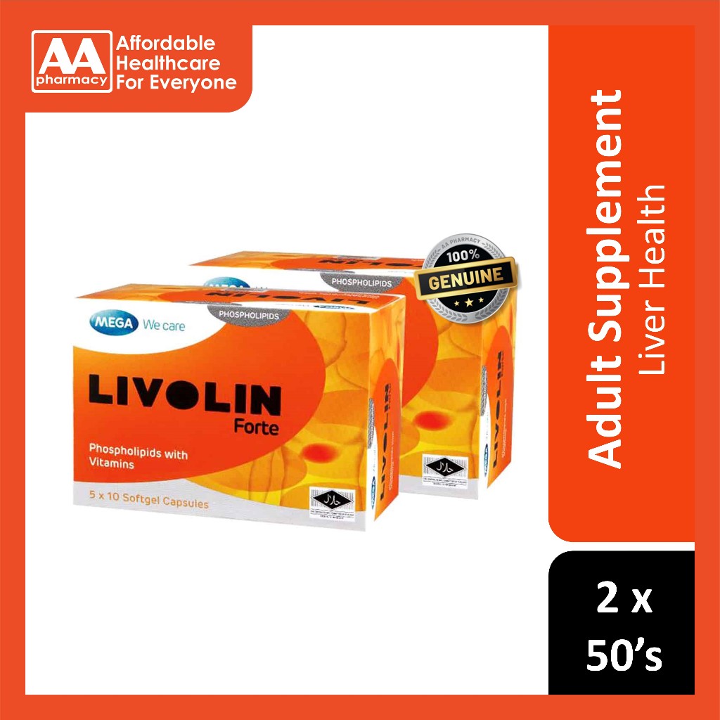 Livolin Forte (Phospholipids with Vitamins) Softgel Capsule 2x50's ...