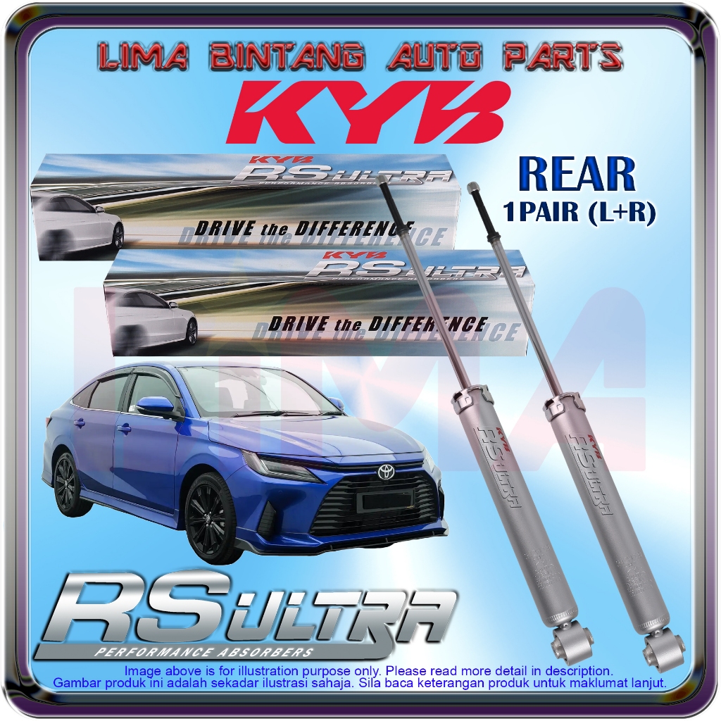 ( 1Pair ) Toyota Vios AC100 D92A Rear Shock Absorber Heavy Duty RS ...