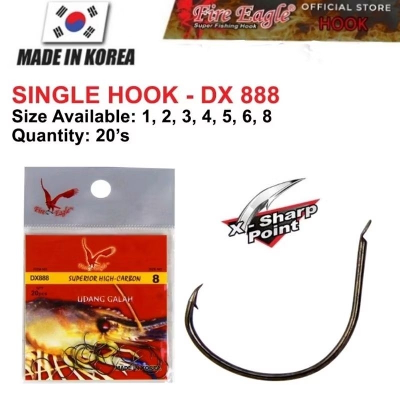 (MADE IN KOREA) MATA KAIL UDANG FIRE EAGLE DX 888 (TIADA LUBANG) PRAWN ...