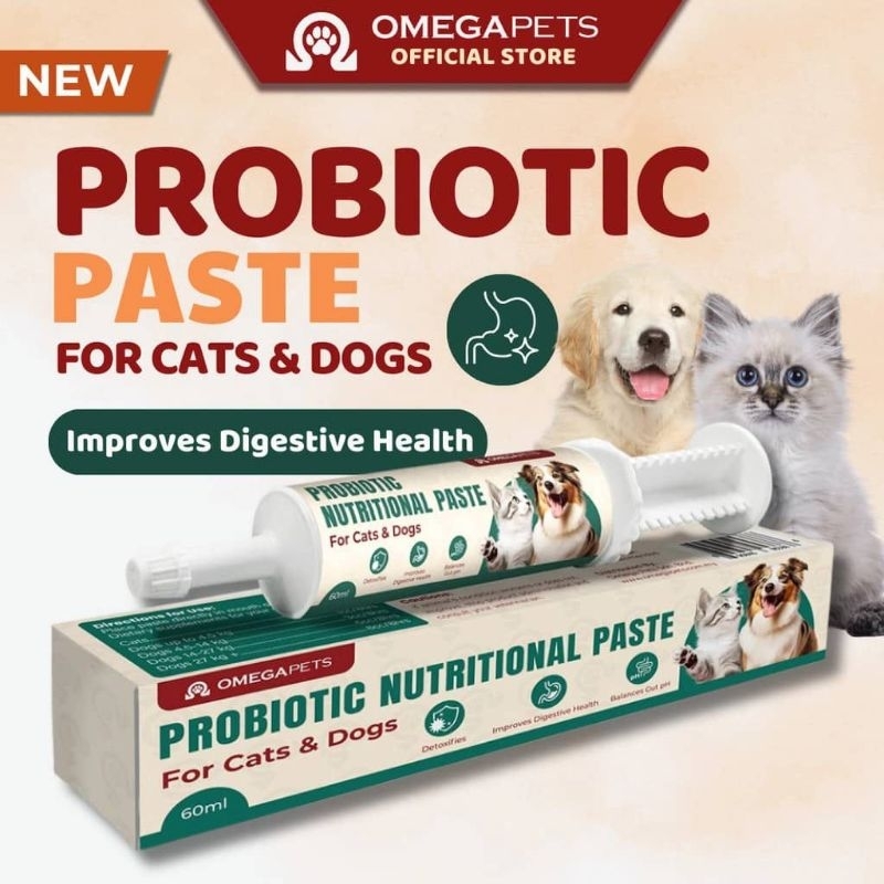 Omega Pets™ Probiotic Nutritional Paste (60ml) - Probiotic For Cat ...