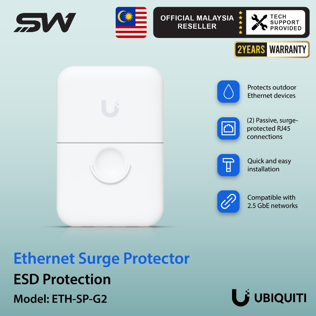 Ubiquiti Ethernet Surge Protector (ETH-SP-G2) - ESD protection for ...