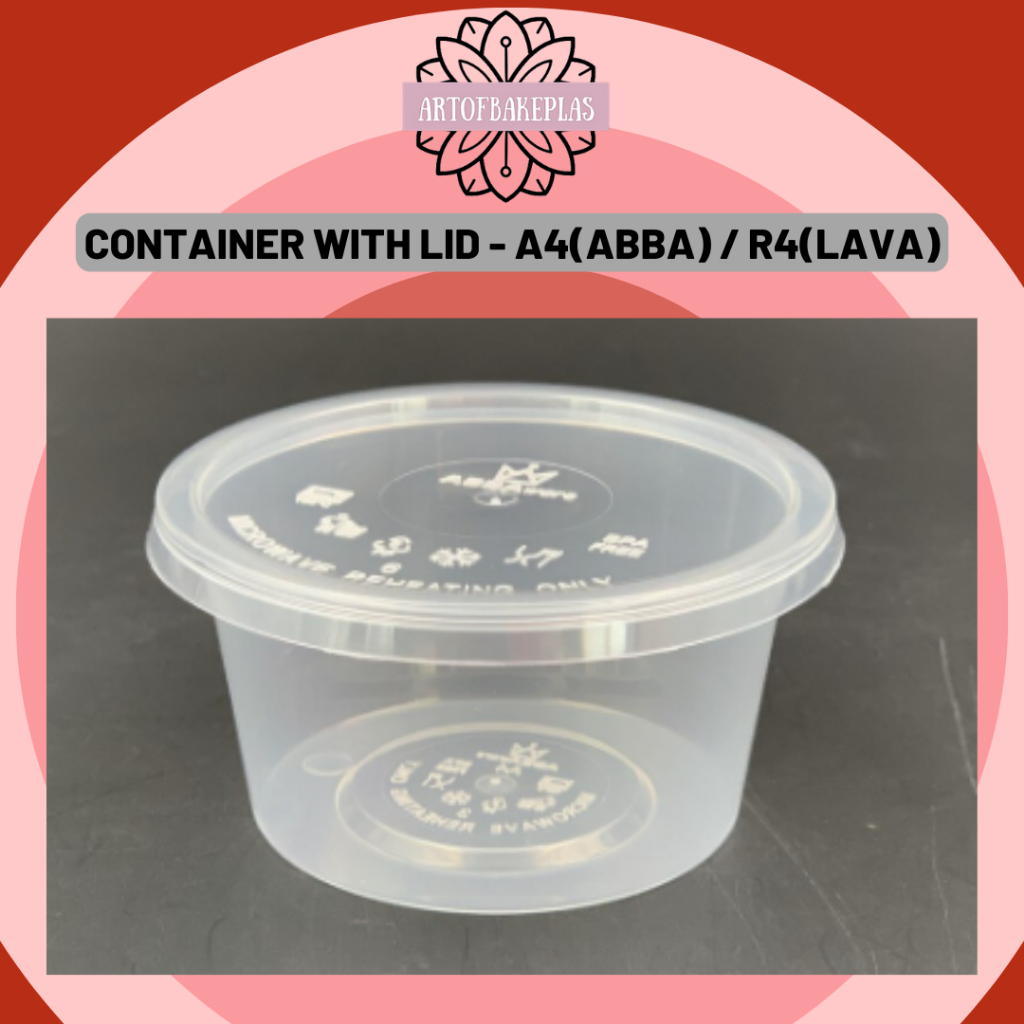 4oz PP Round Container & Lid {100sets} ABBA A4 LAVA R4 / Disposable ...