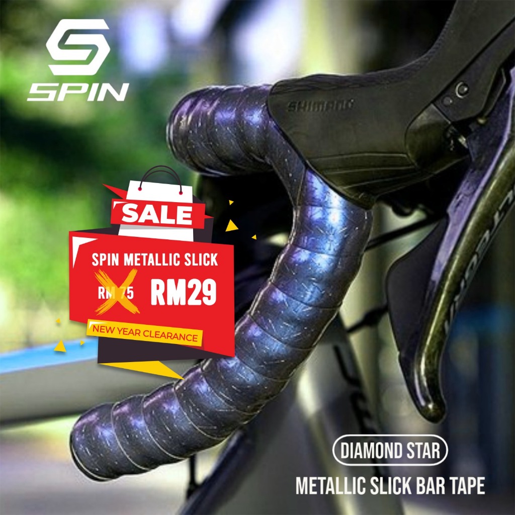 🔥Ready Stock🔥Spin Diamond Star Metallic Slick Super grippy Handlebar ...