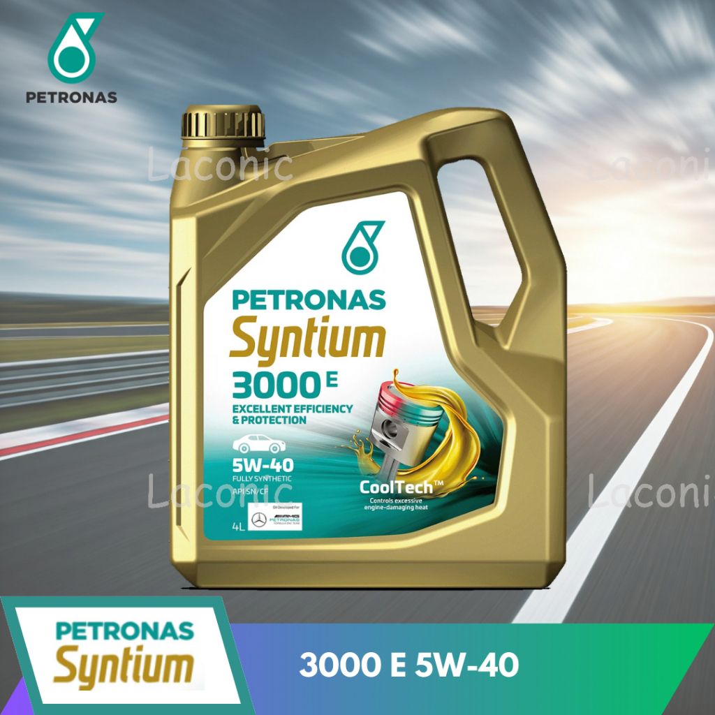 Original PETRONAS Syntium 3000 E 5W-40 Fully Synthetic Engine Oil API ...