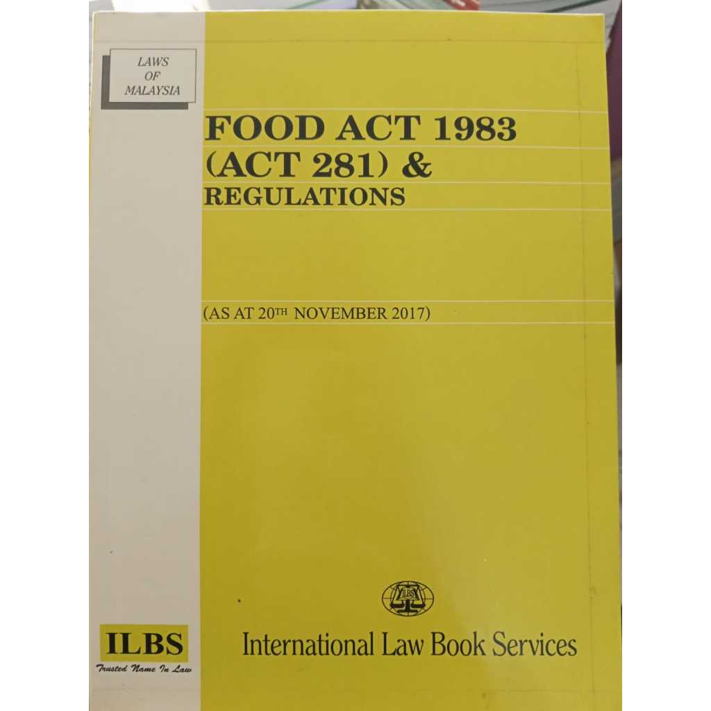 FOOD ACT 1983(ACT 281) & REGULATIONS | Shopee Malaysia