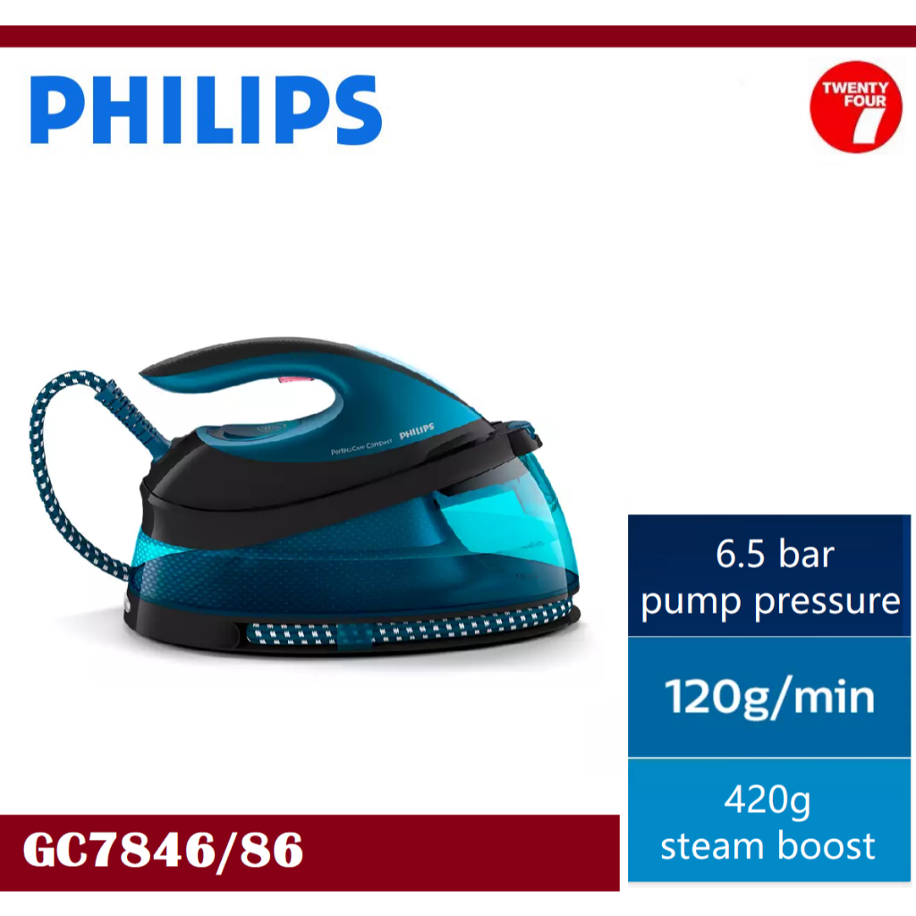 PHILIPS PerfectCare Compact Steam Generator Iron GC7846/86 (2400W) GC784686 GC7846 | Shopee Malaysia