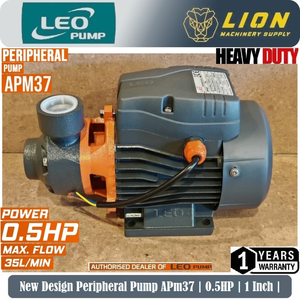 LEO APM37 PERIPHERAL WATER PUMP 0.5HP/375Watt 1" - Original Product - 1 Year Local Warranty ...