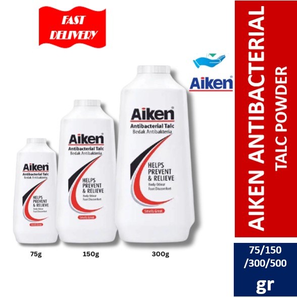 AIKEN ANTIBACTERIAL TALC POWDER 75/150/300/500 gr | Shopee Malaysia
