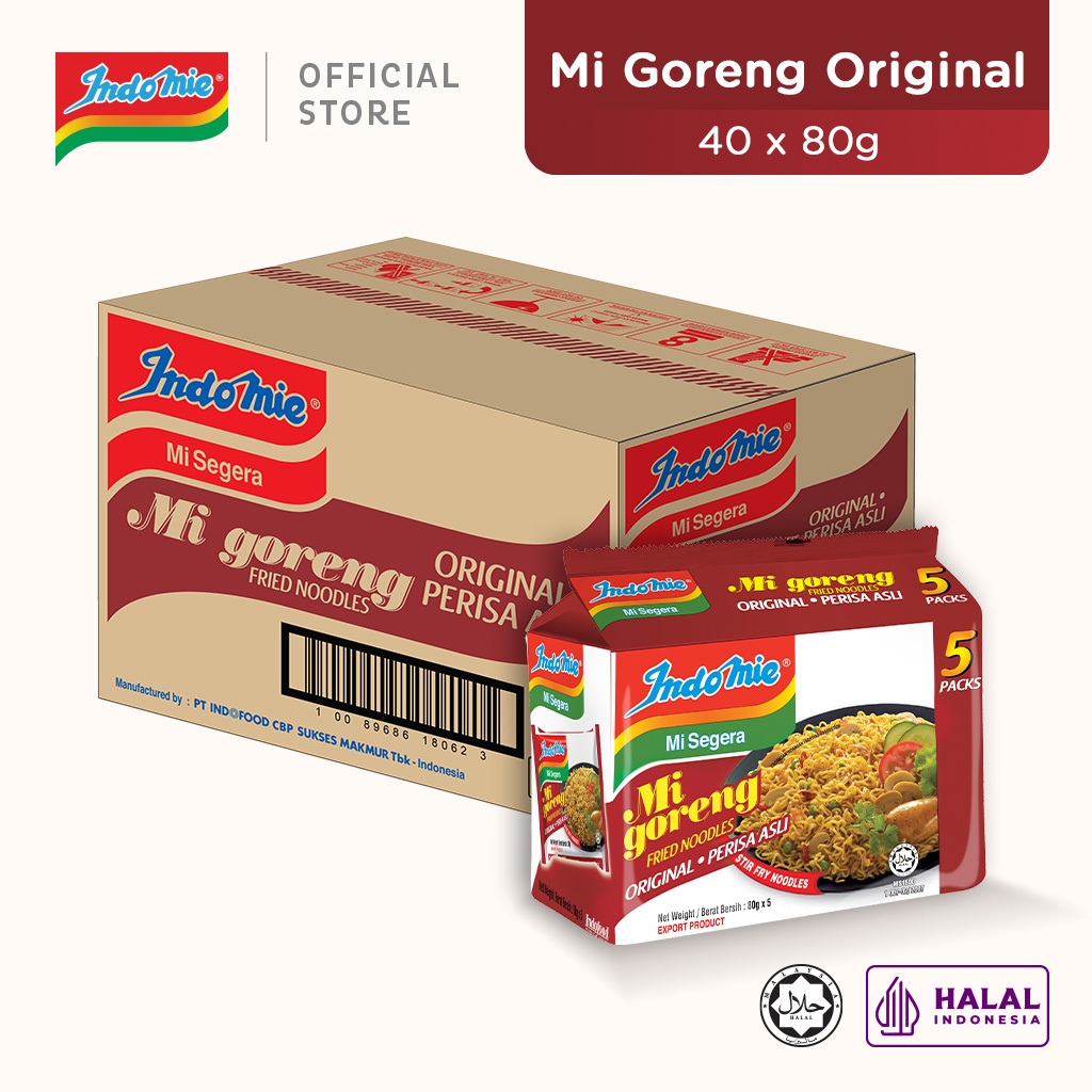 IndoMie™ Mi Goreng Perisa Asli (40 x 80g) | Shopee Malaysia