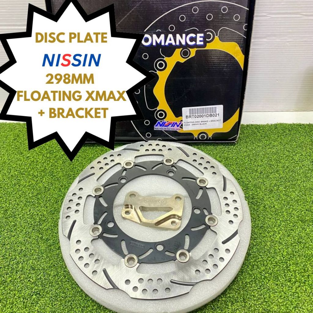 DISC PLATE NISSIN 298MM FLOATING XMAX + BRACKET X-MAX | Shopee Malaysia