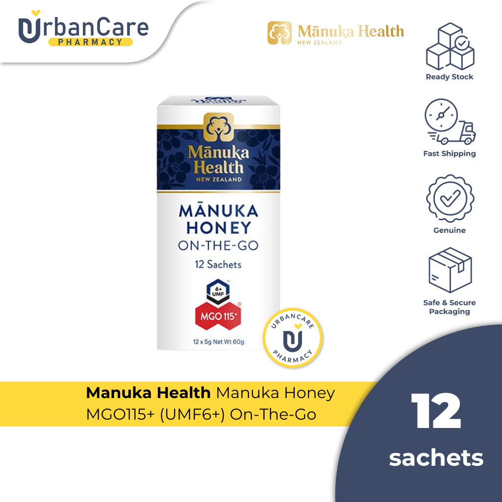 Manuka Health Manuka Honey MGO™ 115+ On-The-Go (5g x 12 sachets) | Shopee Malaysia