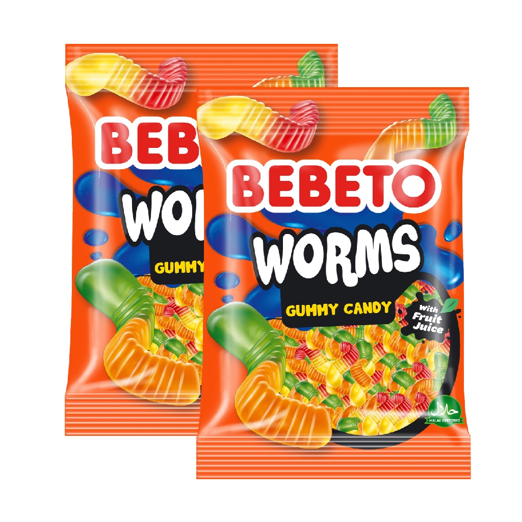 Bebeto Worms Gummies 2 Bag - (80g X 2) (Gula-gula Cacing Bebeto 2 Beg ...