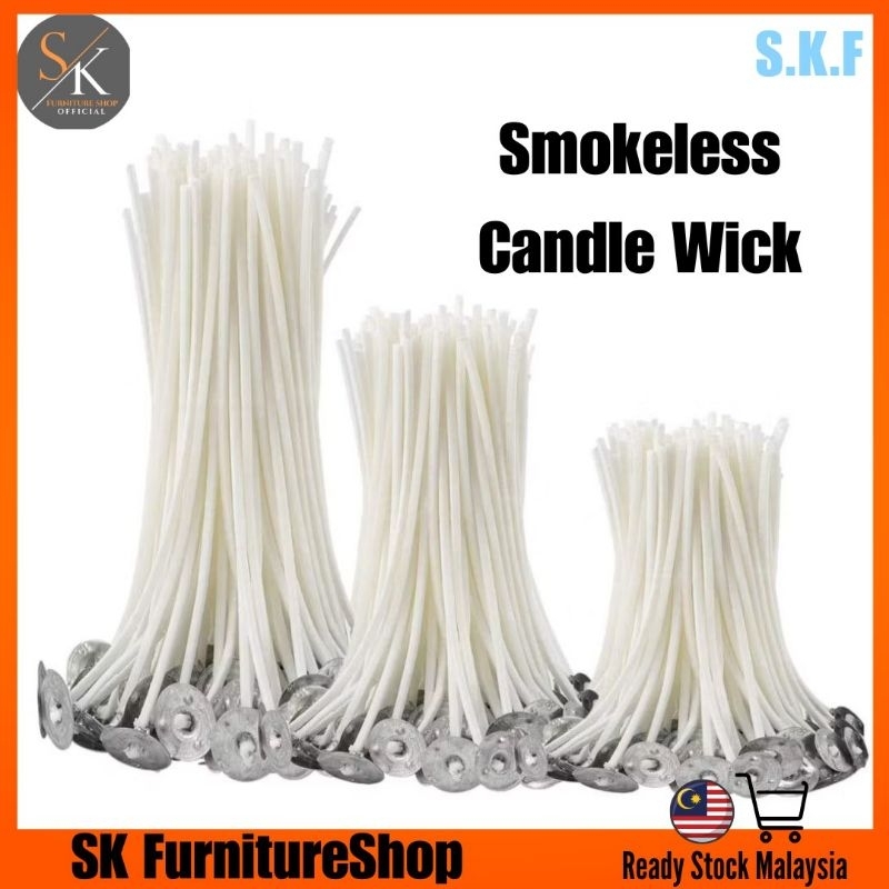 S.K.F 🔥Ready Stock🔥10pcs White Smokeless Candle Wick 100% Natural ...