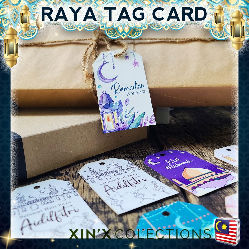 Tag card Hari Raya Aidilfitri Ramadan Kareem Gift Label Kad Raya Hang ...