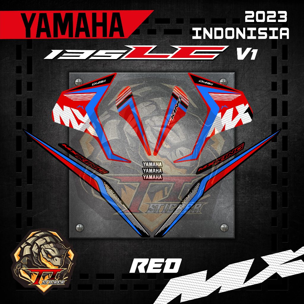 STRIPE YAMAHA LC 135 V1 MX KING 135 INDONESIA 2023 2025 CUSTOM BODY ...