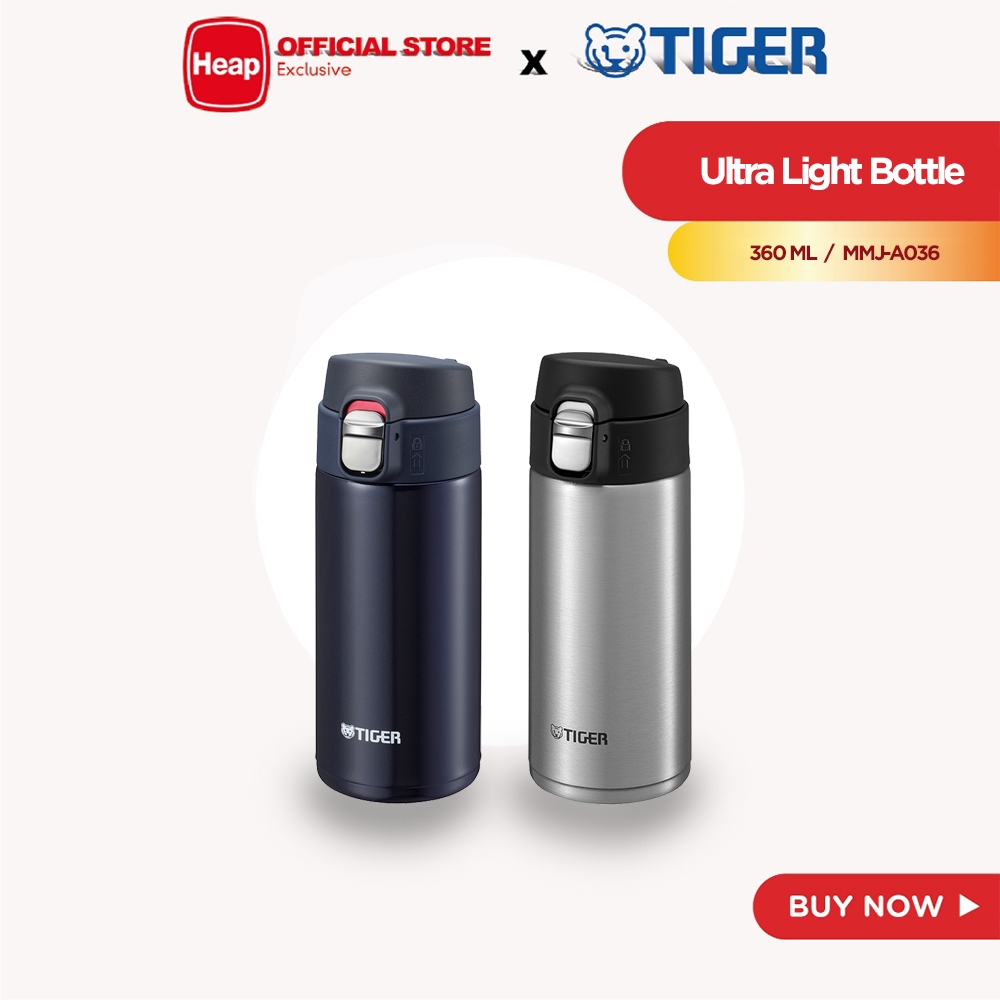 Tiger Brand Ultra-Light Thermal Vacuum Bottle - Assorted Color (360ML) [Model: MMJ-A036 ...