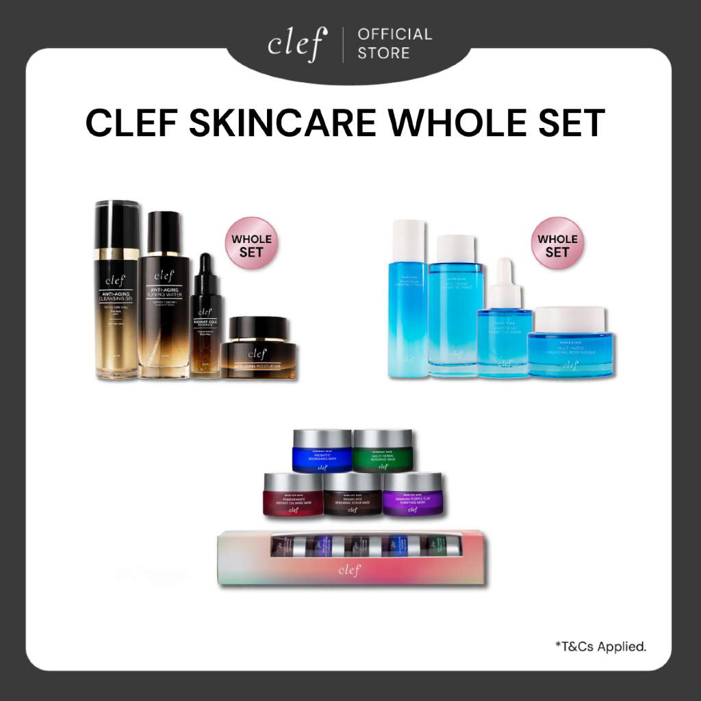 [LIVE STREAM EXCLUSIVE] CLEF Skincare Whole Set | Anti-Aging | Ocean ...