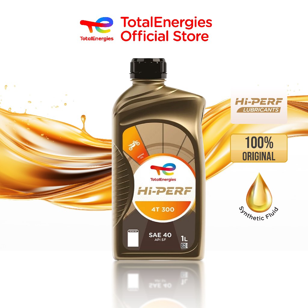 TotalEnergies Hi-Perf 4T 300 SAE 40 1L Basic Mineral Motorcycle Engine ...