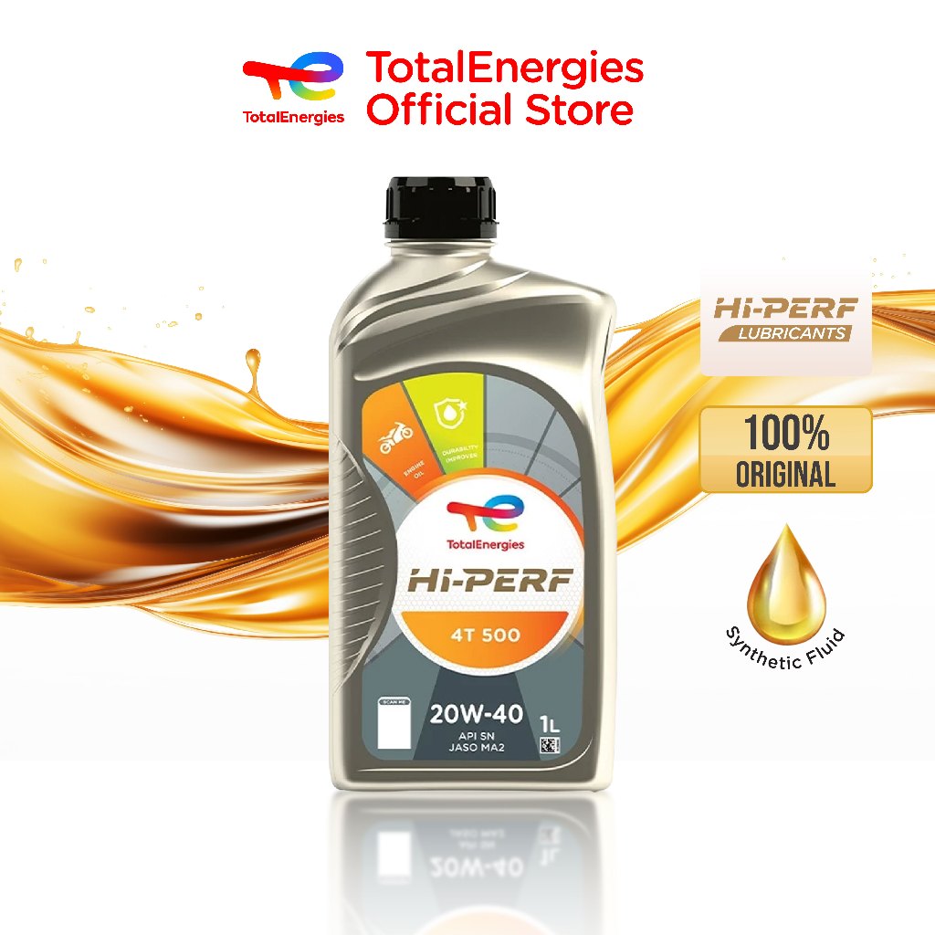 TotalEnergies Hi-Perf 4T 500 20W-40 1L Premium Mineral Engine Oil ...