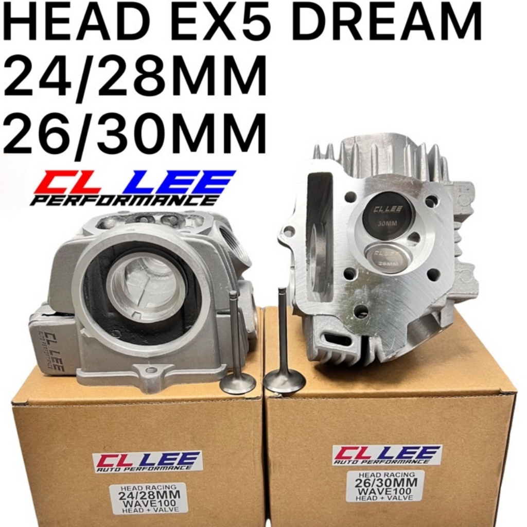 HEAD EX5 DREAM 24/28mm 30/26mm WAVE 100 CL LEE HEAD RACING STD & MODIFY ...