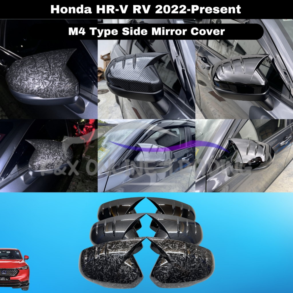 Honda HRV HR-V RV 2022-2025+ Carbon Trim/Glossy Black M4 Side Mirror ...