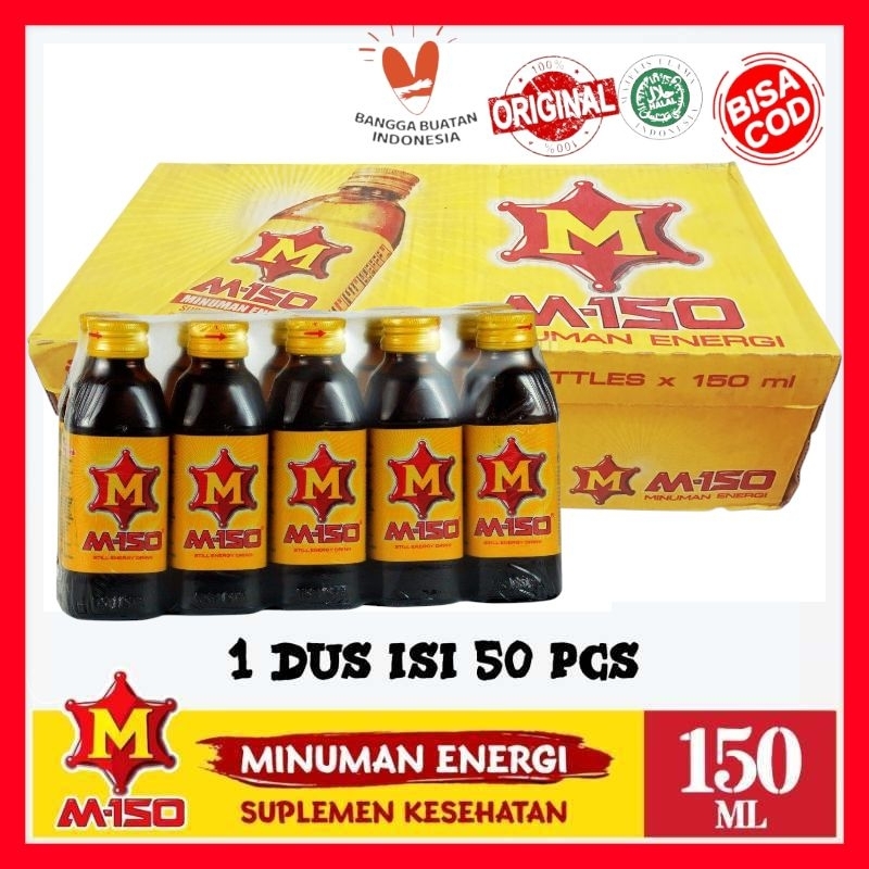 M-150 Energy Drink kemasan Botol Kaca 150ml/harga untuk satu karton isi ...