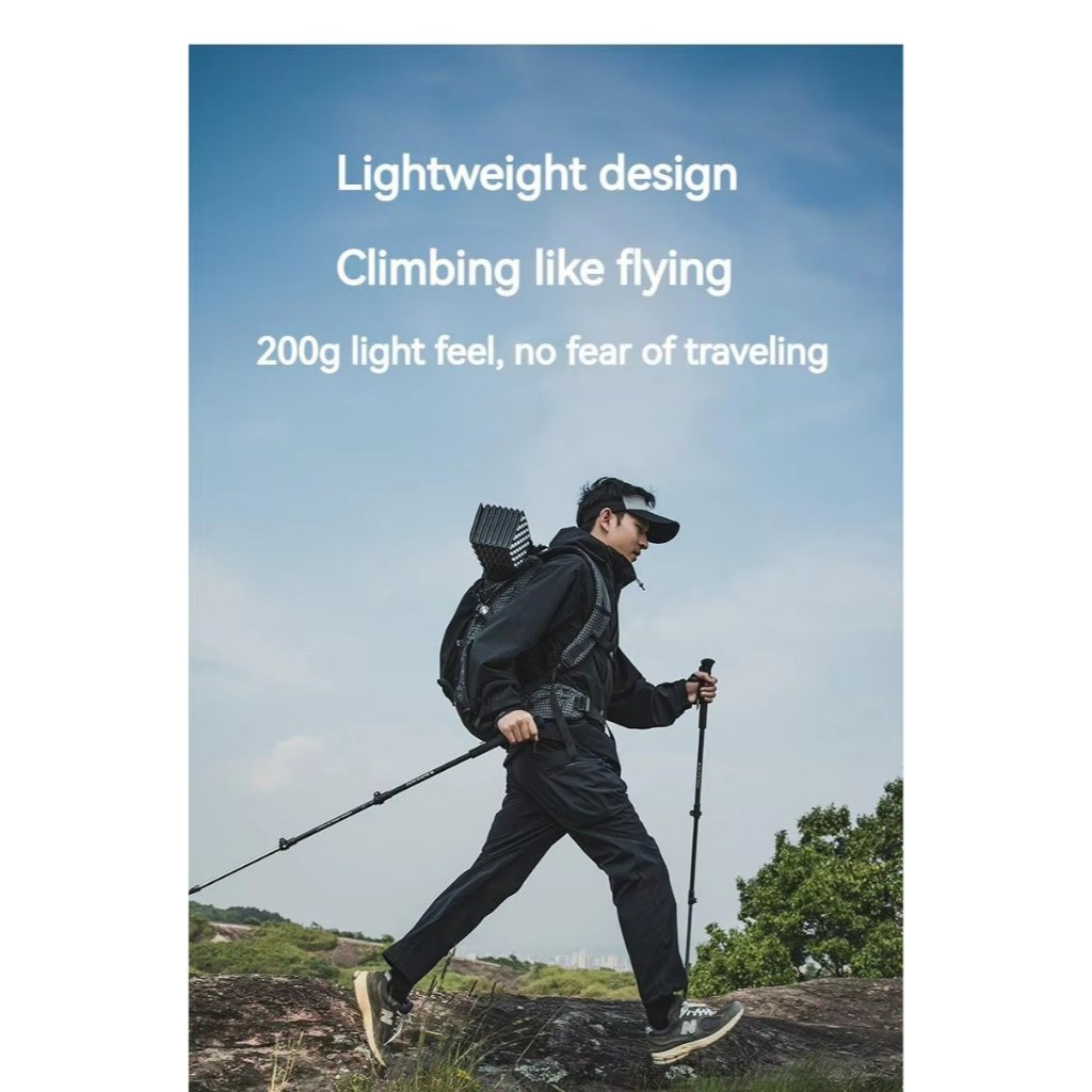 Blackdog Aluminum Carbon Walking Sticks Trekking Pole Telescopic Hiking ...