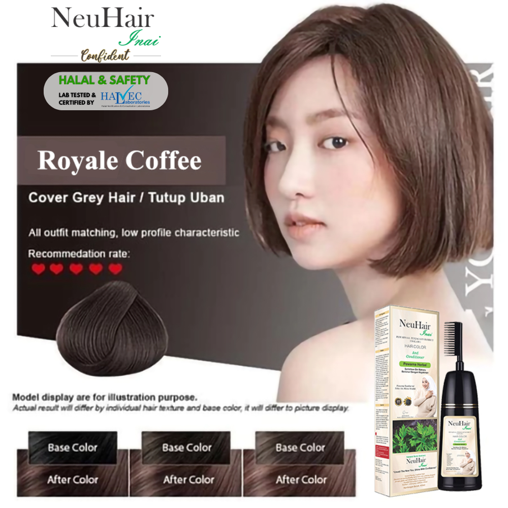 Royale Coffee - NeuHair Inai Pewarna Rambut Hair Dye Color Herbal ...