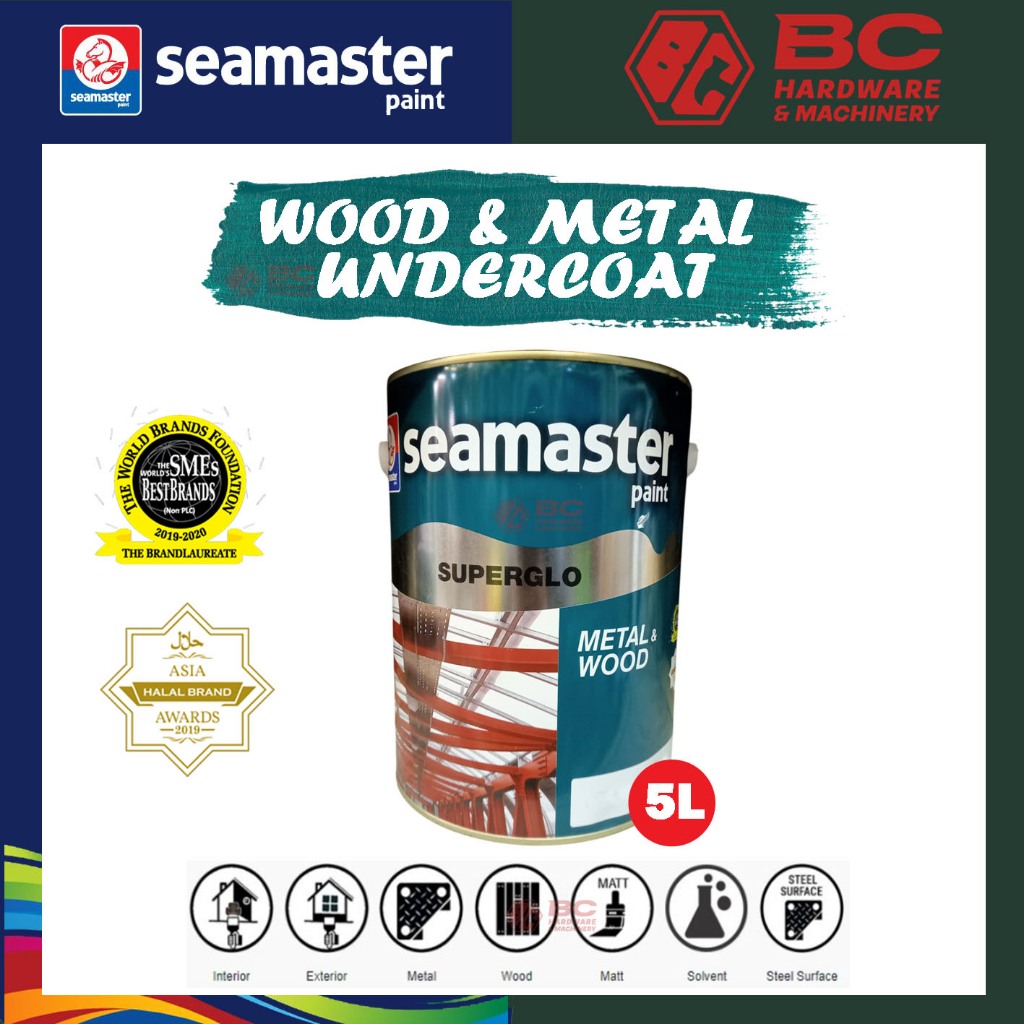 5L Seamaster Superglo Undercoat(Anti-Corrosive/Anti Rust) for Wood and ...