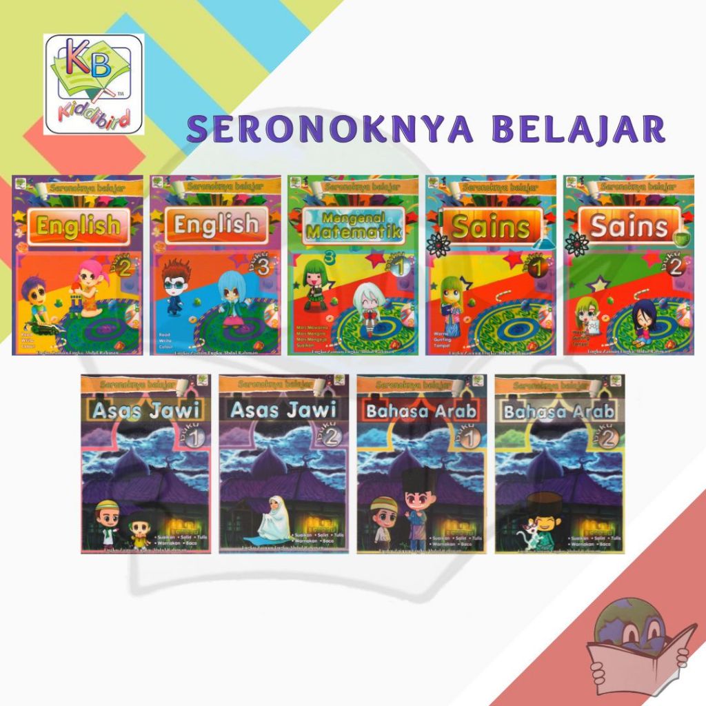 Seronoknya Belajar - Eng/Mate/Sains/Arab/Jawi [Kiddibird] | Shopee Malaysia
