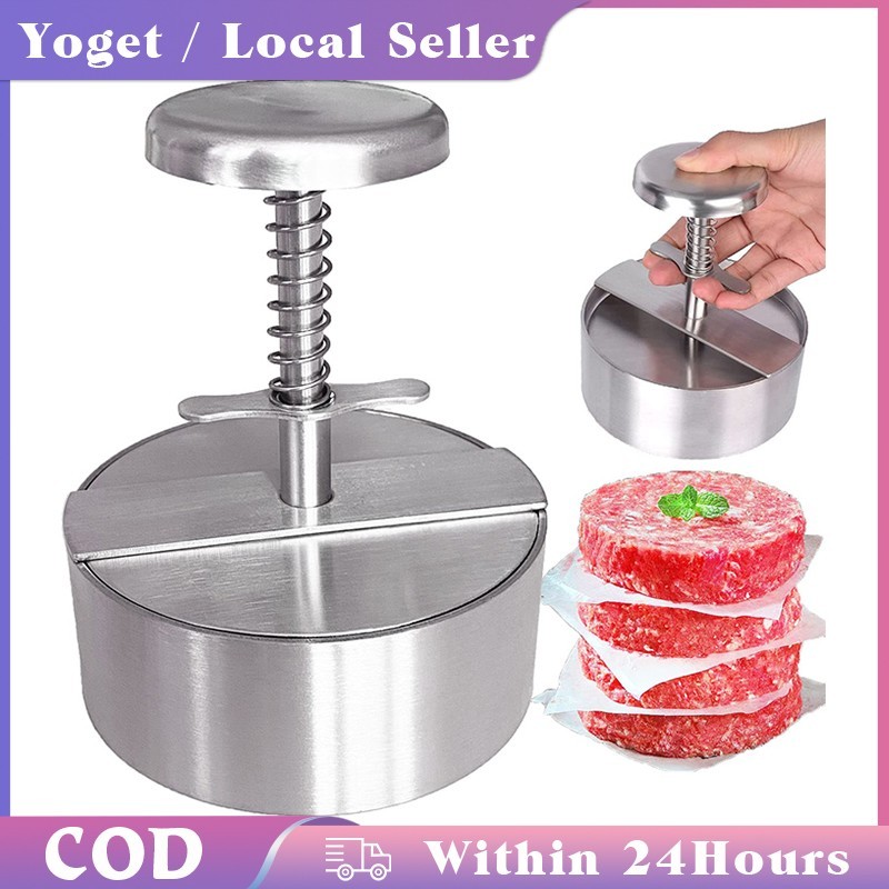 10cm Stainless Steel Hamburger Meat Press/ Burger Patty Maker Mold ...