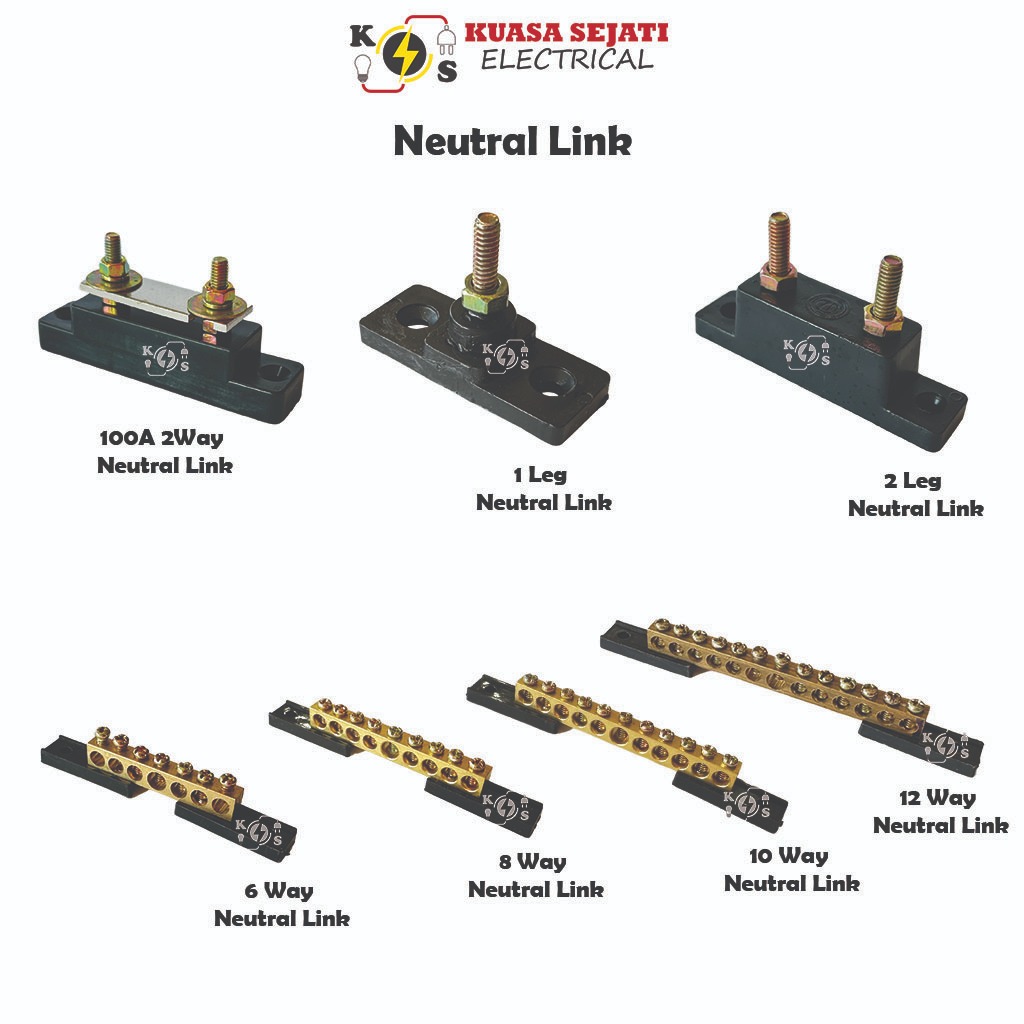 BRASS NEUTRAL LINK 30A SCREW BRASS BAR WITH BASE FOR DISTRIBUTION BOX ...