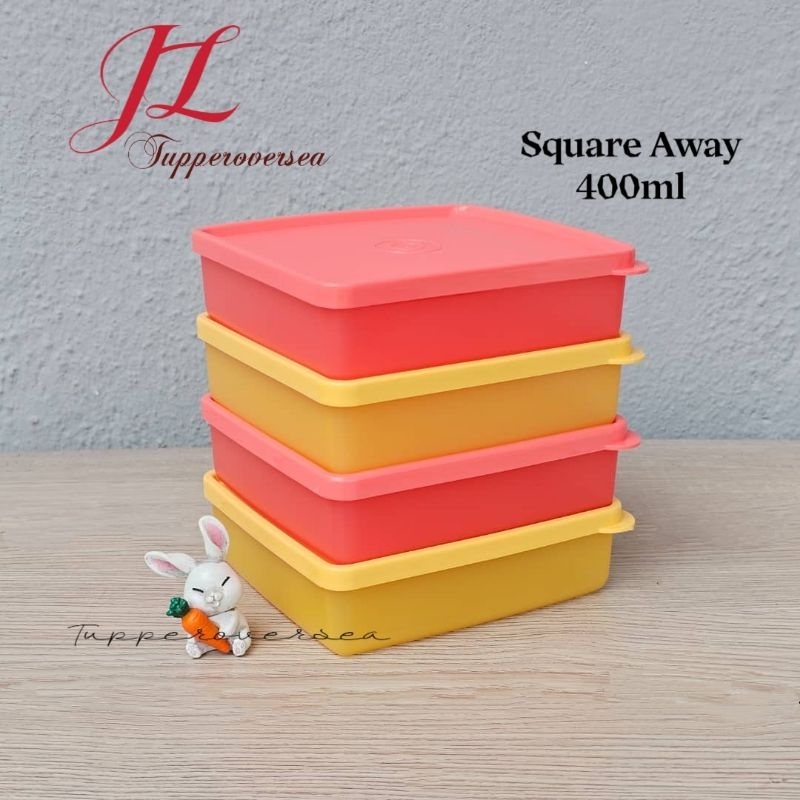 Tupperware Square Away 400ml (2 PCS / 4 PCS) | Shopee Malaysia