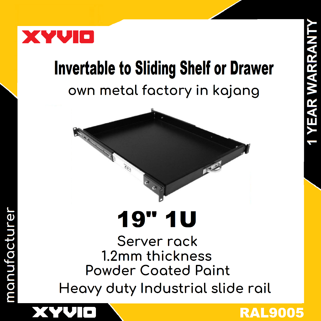 1U Keyboard Drawer Tray & Sliding 19” 1.2mm Thickness Heavy Duty Server ...