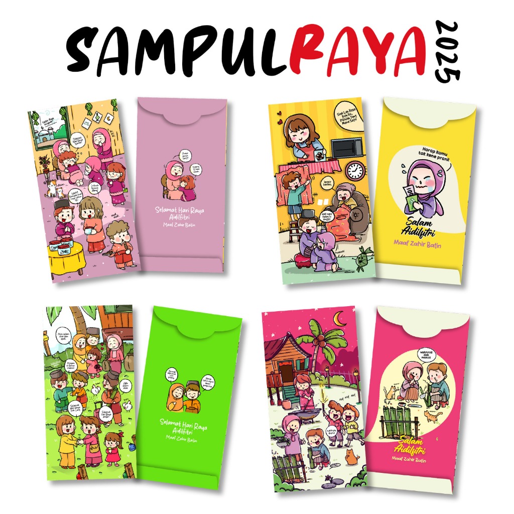Sampul Raya 2025 (Koleksi Design Comel) | Shopee Malaysia