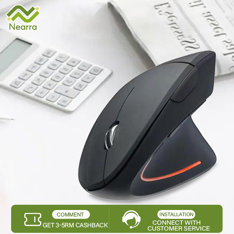 Nearra Wireless Charging Bluetooth Silent Mouse Ergonomic Comfort Grip ...