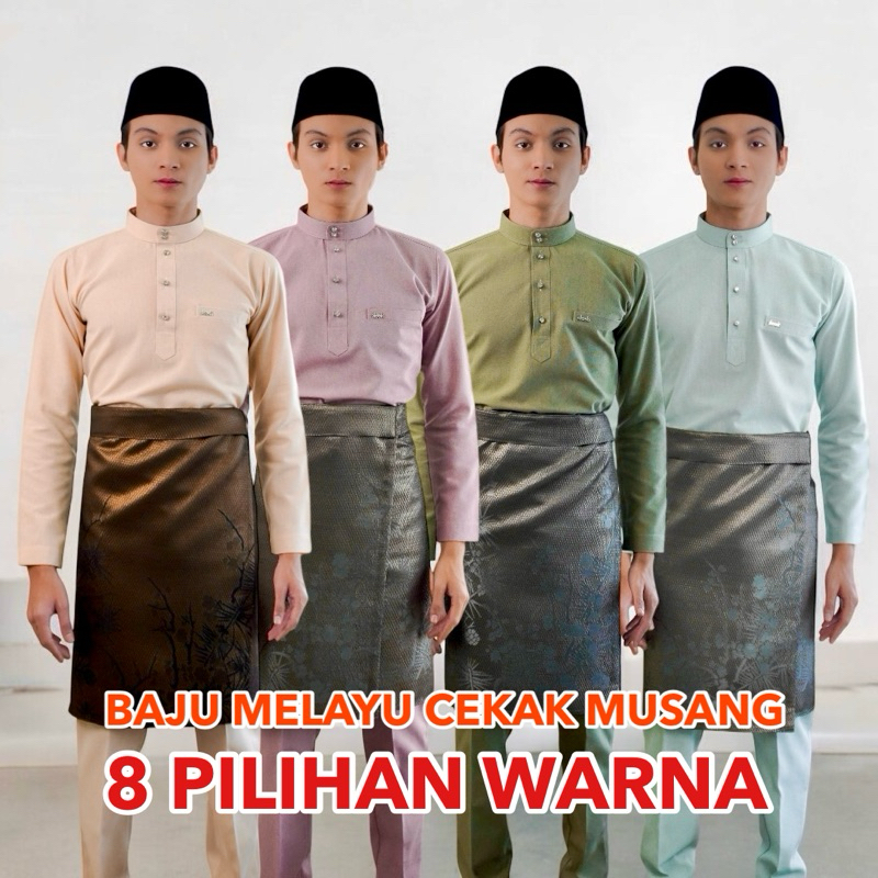 [ FREE SAMPIN ] BAJU MELAYU COTTON CEKAK MUSANG KEEK COLLECTION QAISER ...