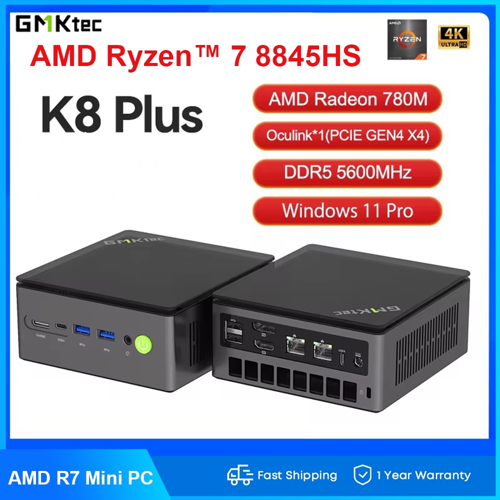 GMKtec K8 Plus AMD Ryzen 7 8845HS Gaming Mini PC DDR5 32GB 1TB SSD ...