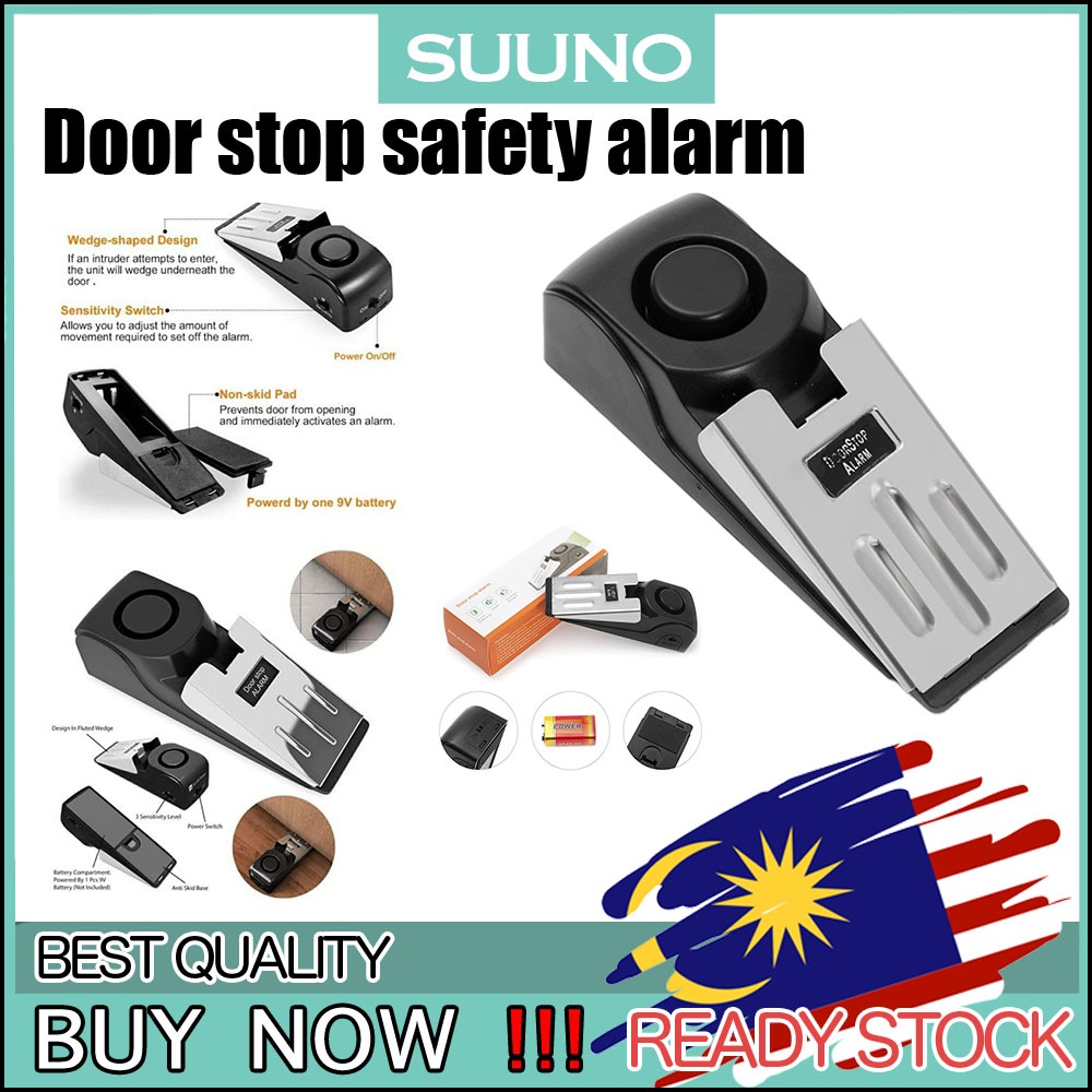 Door Stop Alarm 120DB Portable Alert Home Dormitory Travel Security ...
