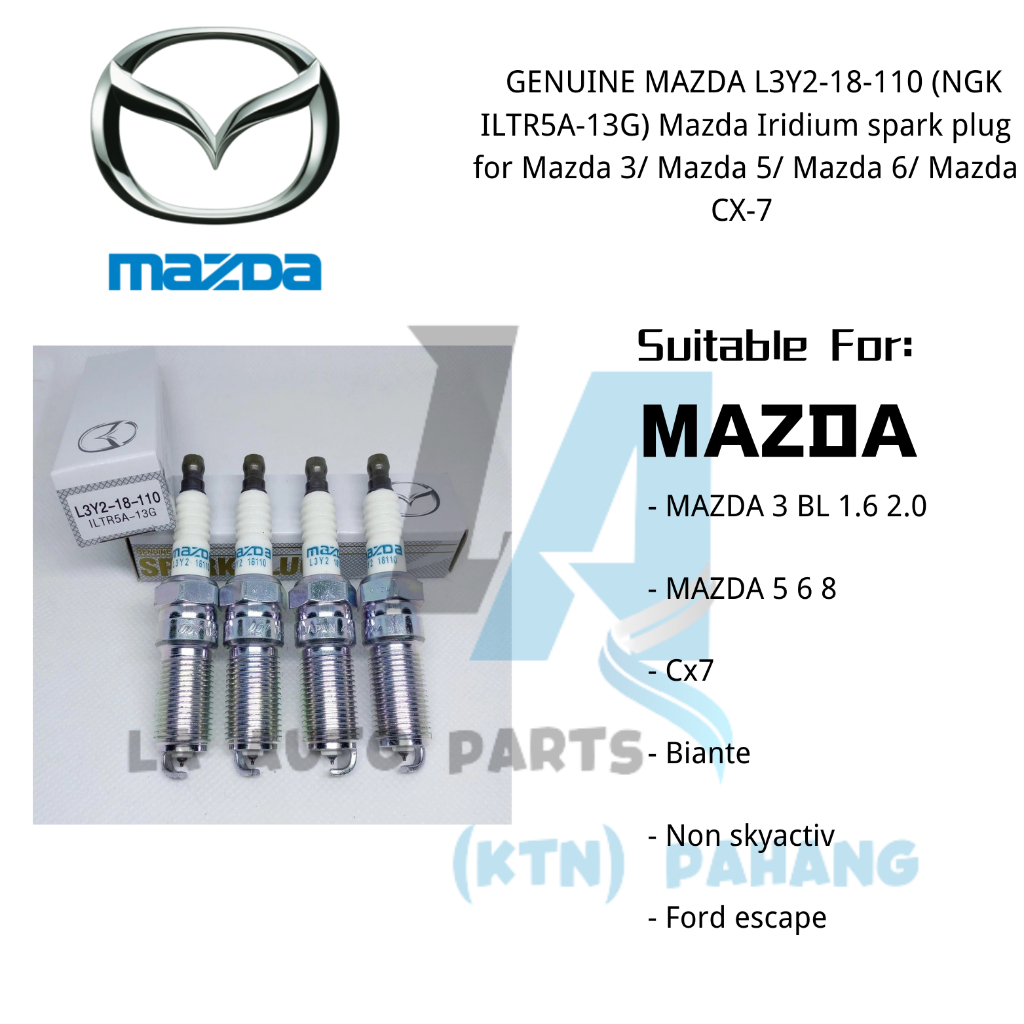 GENUINE MAZDA L3Y2-18-110 (NGK ILTR5A-13G) Mazda Iridium spark plug for ...