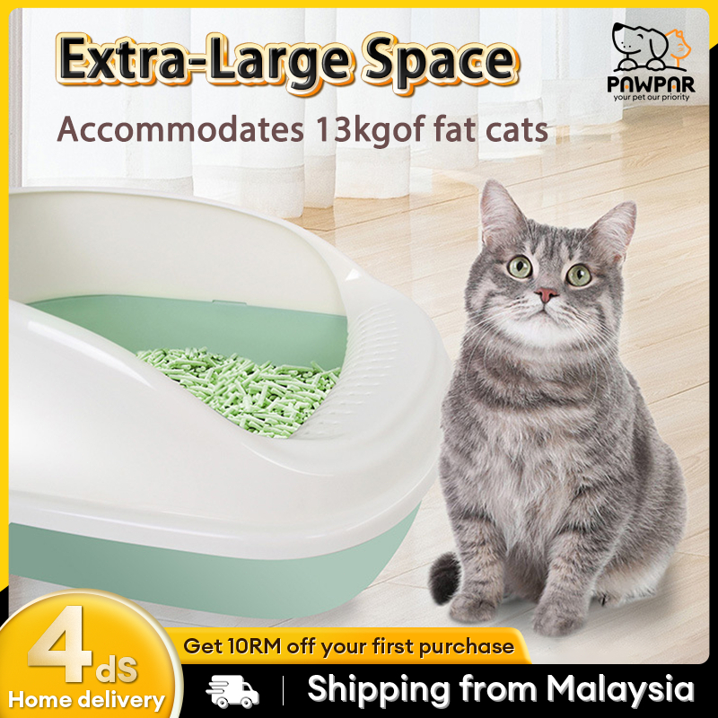 Cat litter basin For Fat Cats Large Half-fully enclosed anti splashing ...