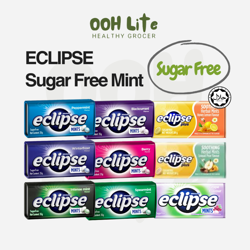 [Low Calorie] ECLIPSE Sugar Free Mint Candy (50s, 35g) - Lower Calorie ...