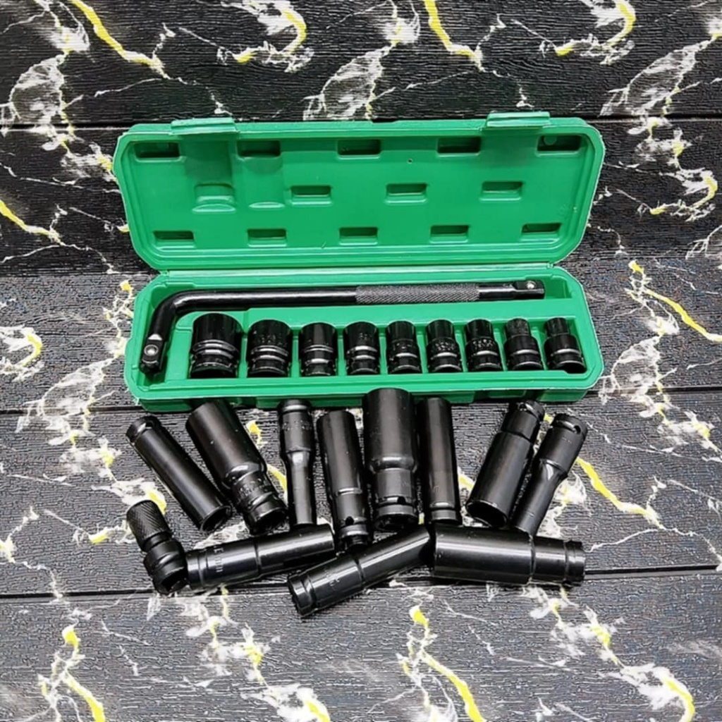 (1/2") Socket drive head Long impact wrench socket [8mm- 38mm] tool ...