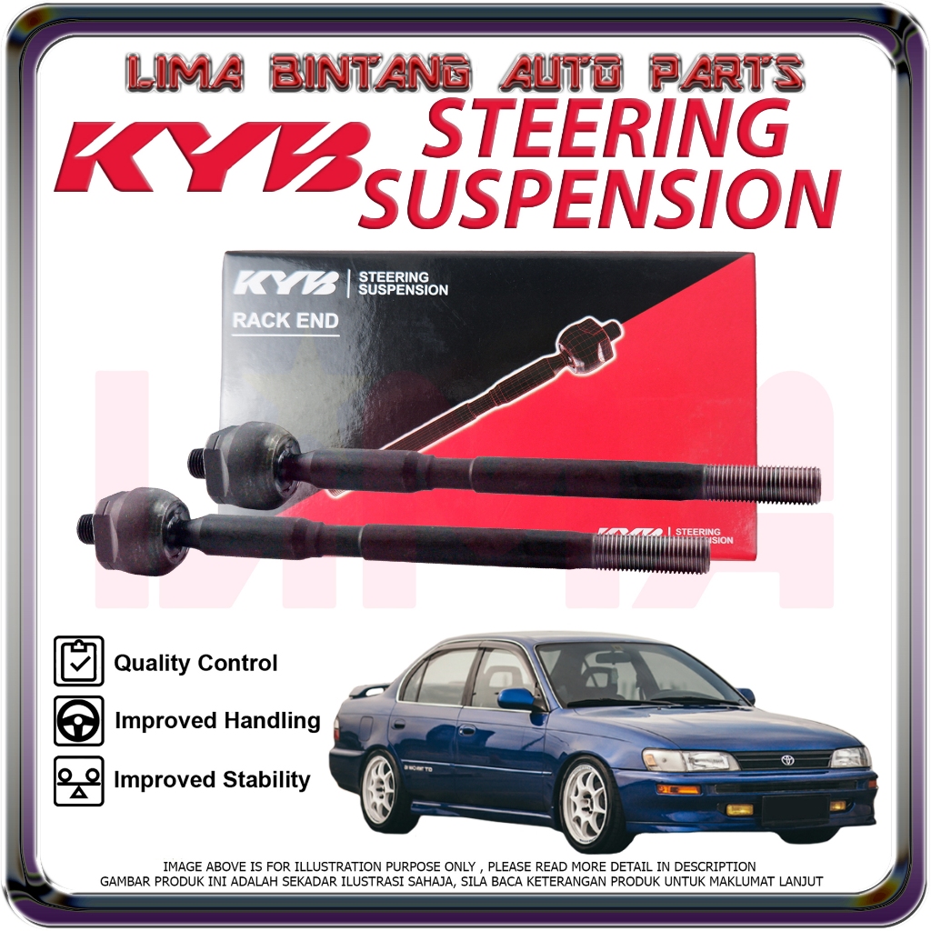 Toyota Corolla AE101 Rack End Steering Ball Head Heavy Duty KAYABA KYB ...