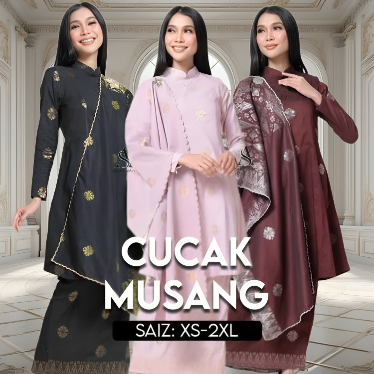 (XS-2XL) Cucak Musang+Selendang Songket Tenun / New Collection / Baju Kurung Songket / BUNGA ...