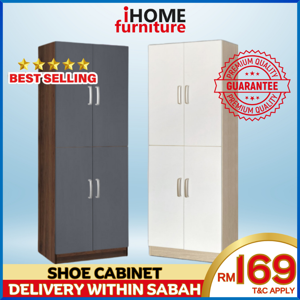 iHOME SABAH FURNITURE 🔥READY STOCK🔥4 Door Shoes Cabinet/6 Shelves ...