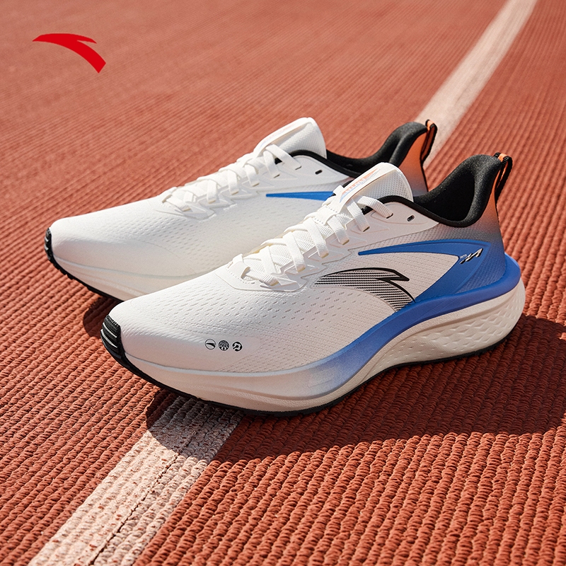 ANTA Men Mach 5 SE Running Shoes 1125A5582-2 -White/Blue/Orange | Shopee Malaysia