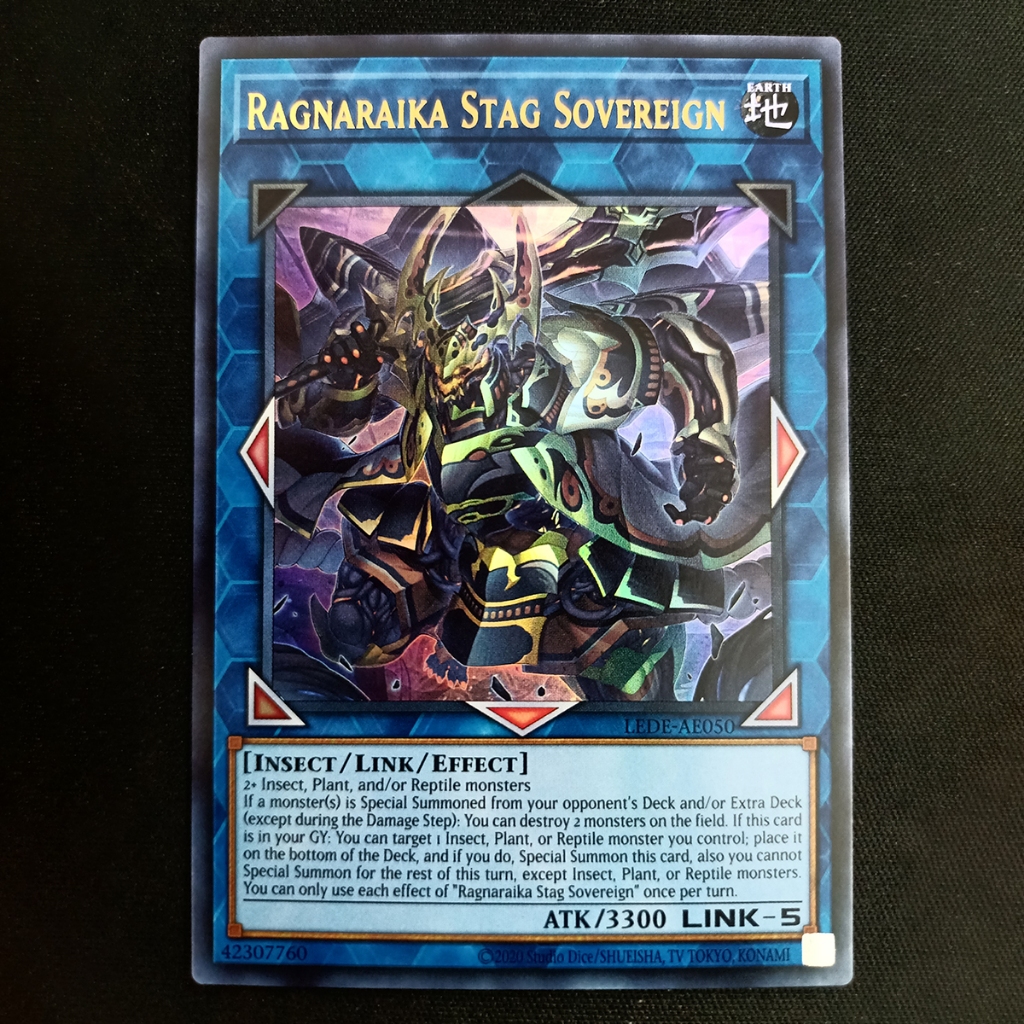 YUGIOH LEDE-AE050 Ragnaraika Stag Sovereign [UR] | Shopee Malaysia
