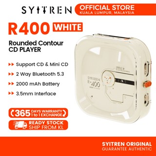 SYITREN R400 CD Player with Casing Battery 2 Way Bluetooth 5.3 Support ...